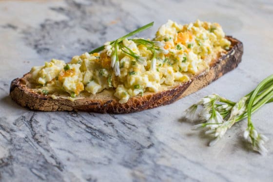 Wild Garlic Egg Mayo - The Hedgecombers