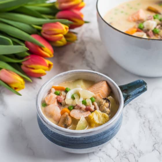 Dairy Free Seafood Chowder - The Hedgecombers