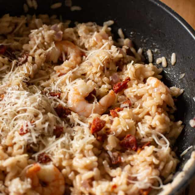 Chorizo and Prawn Risotto - The Hedgecombers
