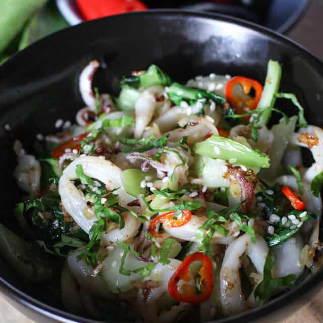 Stir Fried Squid with Lemongrass - Quick One Pot Meals! - The Hedgecombers