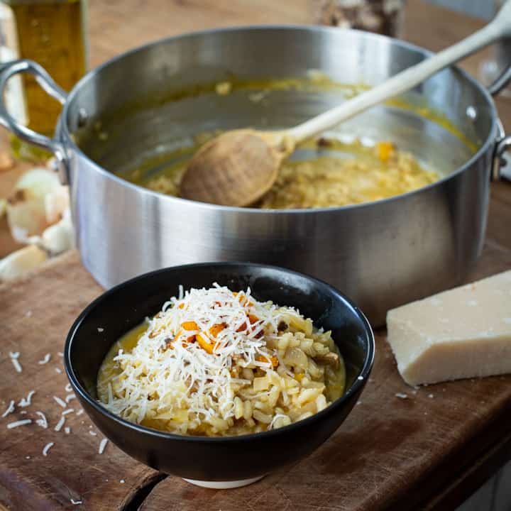 Creamy Pumpkin and Mushroom Risotto - The Hedgecombers