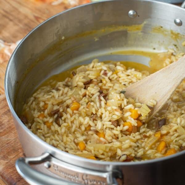 Creamy Pumpkin and Mushroom Risotto - The Hedgecombers