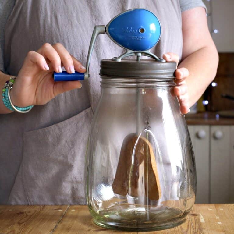 How to Make Butter - both electric & hand power methods - The Hedgecombers